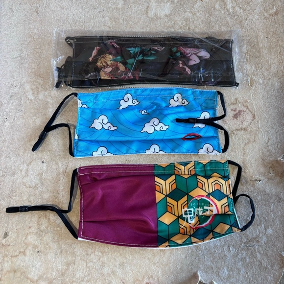 Accessories | Demon Slayer Face Masks Wfilter Adjustable Straps New ...